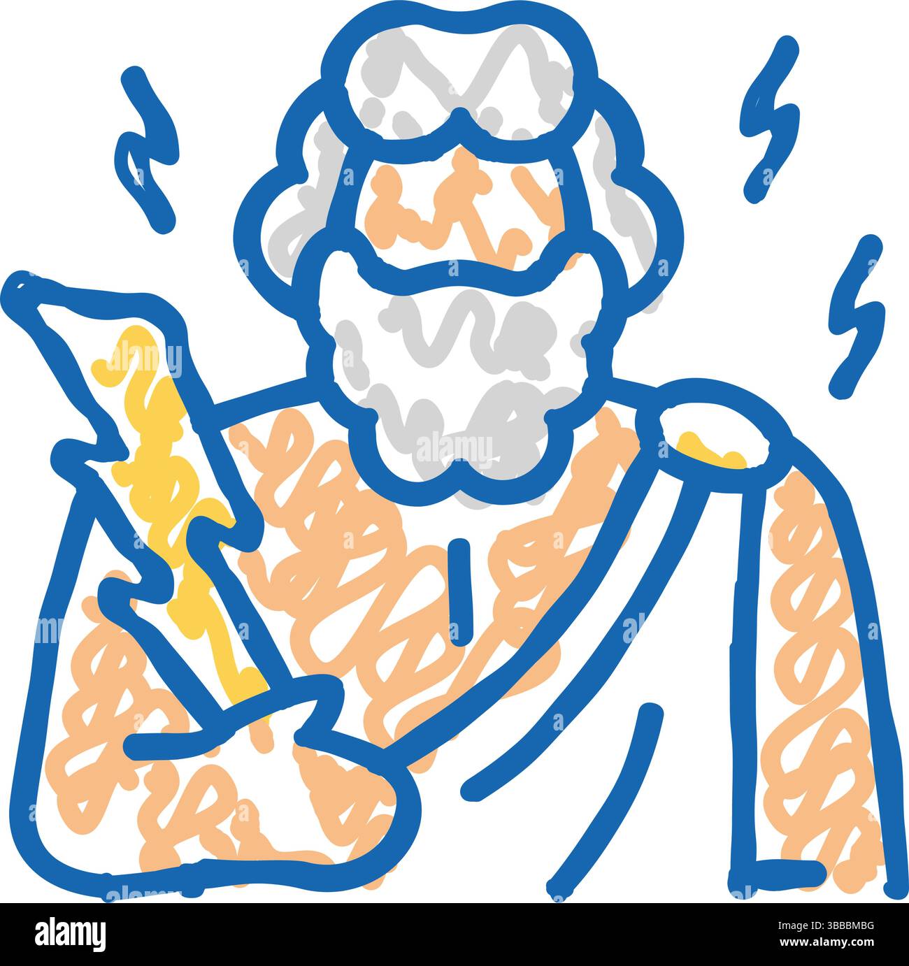 zeus greek god mythology doodle icon sketch vector. zeus greek god ...