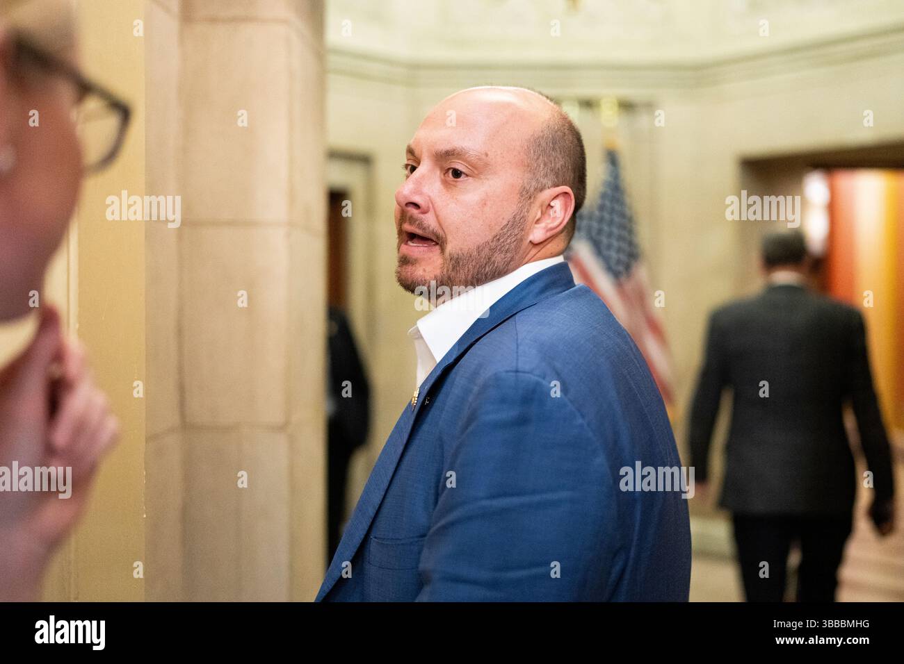 UNITED STATES - MAY 14: Rep. Andrew Garbarino, R-N.Y., arrives for the ...