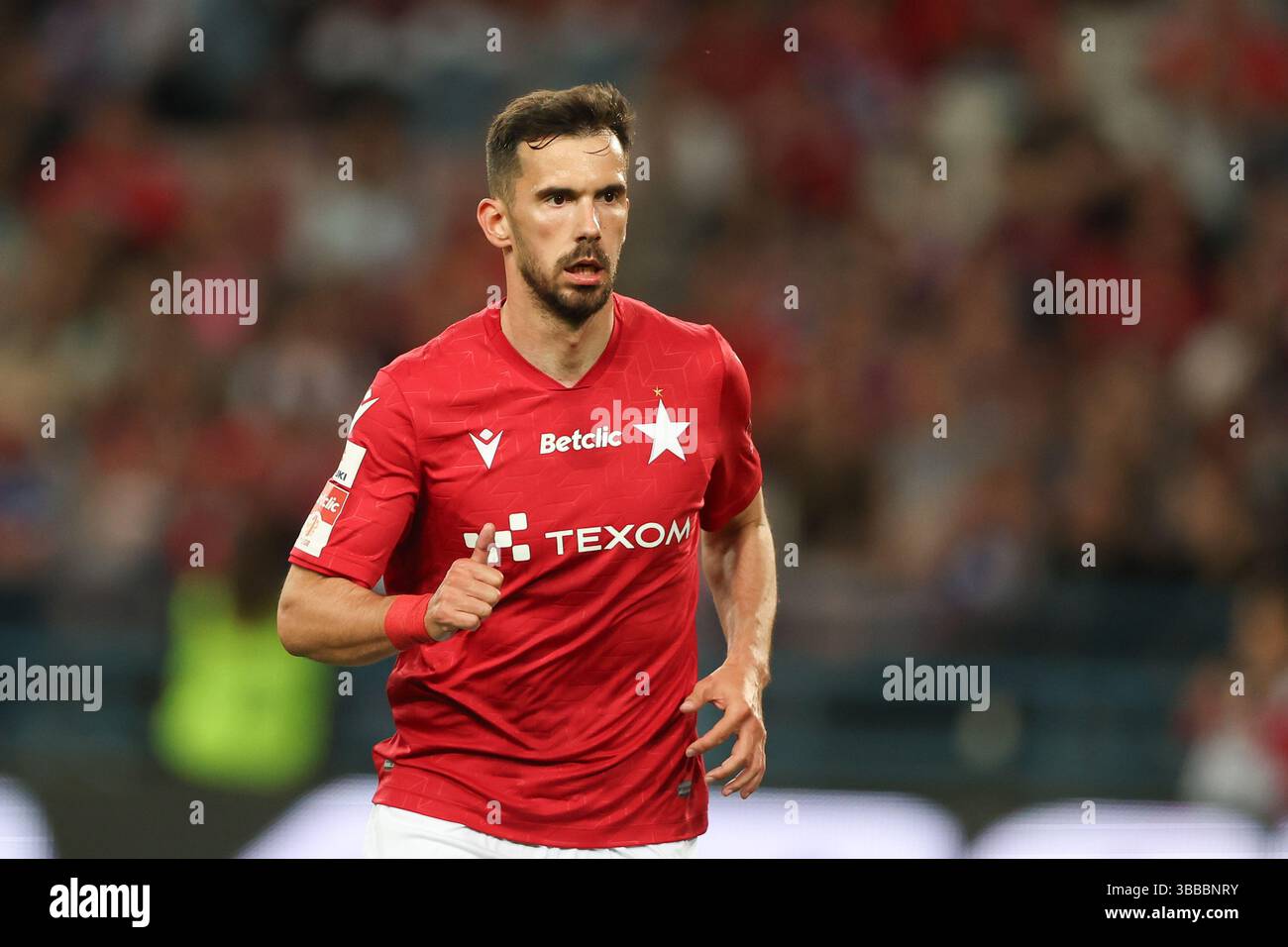 Marko Poletanovic of Wisla Krakow seen in action during BETCLIC 1 ...