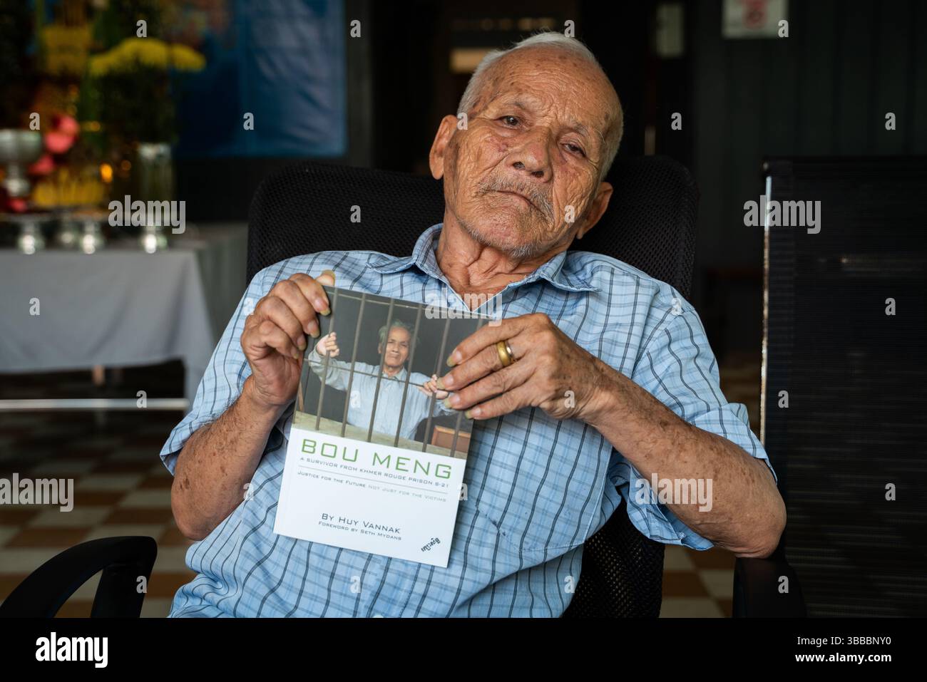 Phnom Penh, Cambodia – 16 April, 2025: A portrait of Bou Meng, S21 ...