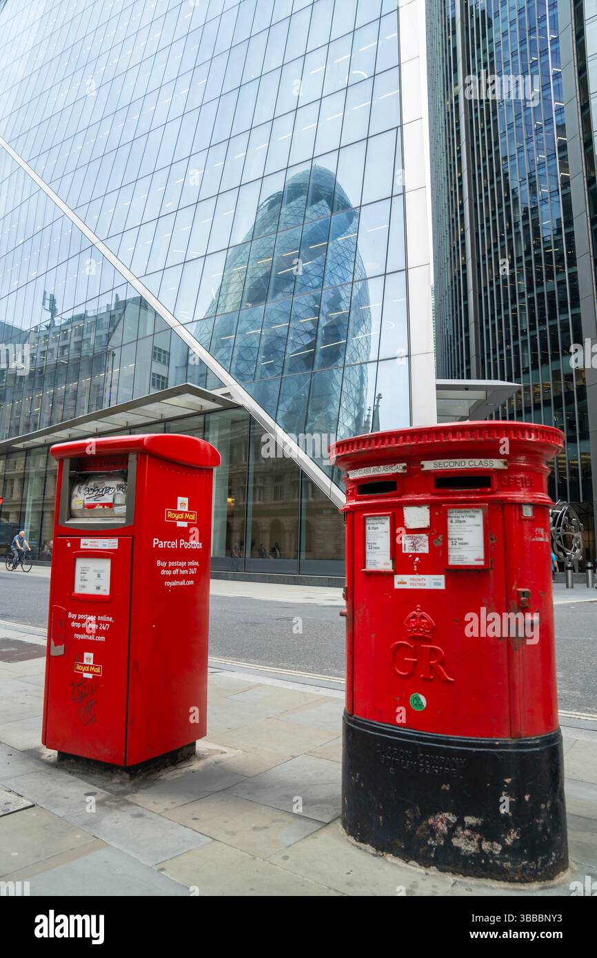 London, England, 11 July 2023, Classic and Modern Red Royal Mail ...