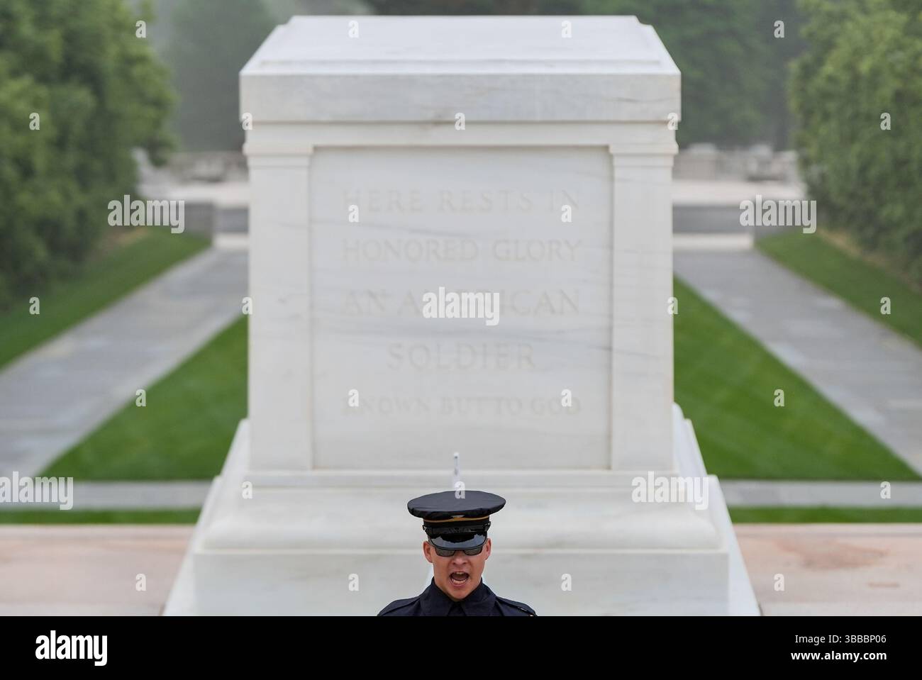 A tomb guard of the 3rd U.S. Infantry Regiment, known as "The Old Guard ...