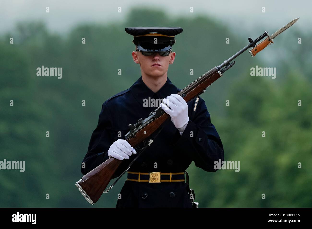 A tomb guard of the 3rd U.S. Infantry Regiment, known as "The Old Guard ...
