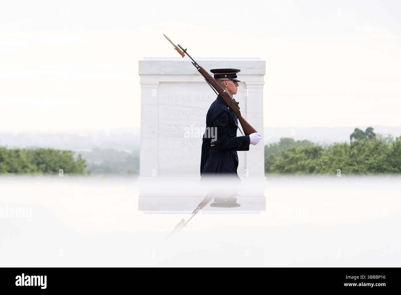 A tomb guard of the 3rd U.S. Infantry Regiment, known as "The Old Guard ...