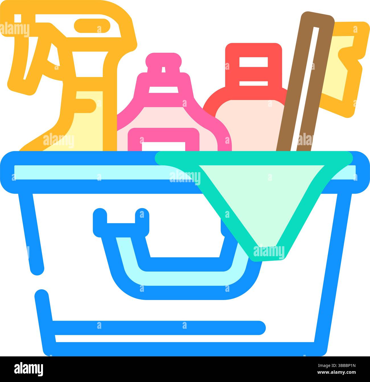 spring cleaning spring color icon vector illustration Stock Vector ...