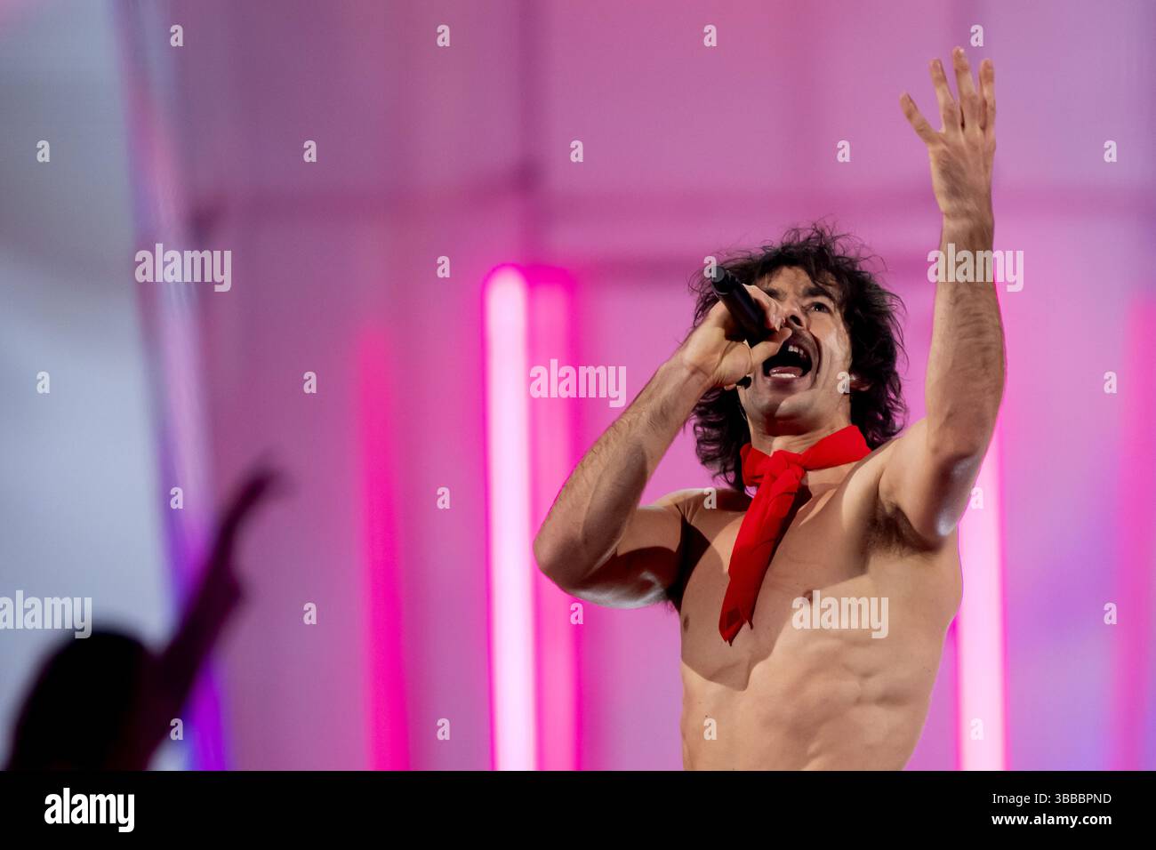 BASEL - Go-Jo (Marty Zambotto) for Australia during the final rehearsal ...