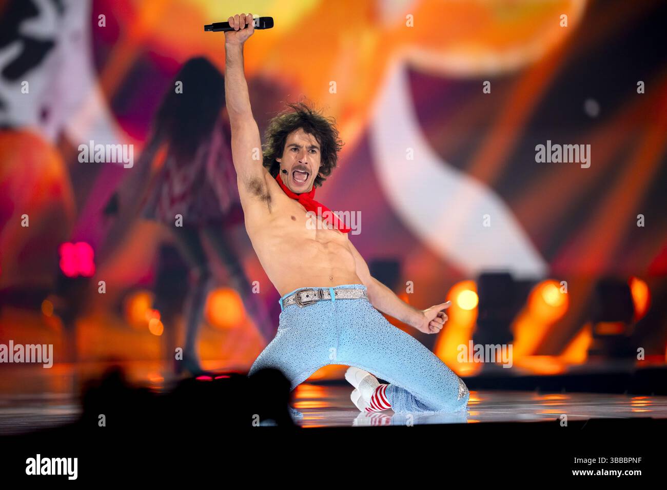 BASEL - Go-Jo (Marty Zambotto) for Australia during the final rehearsal ...