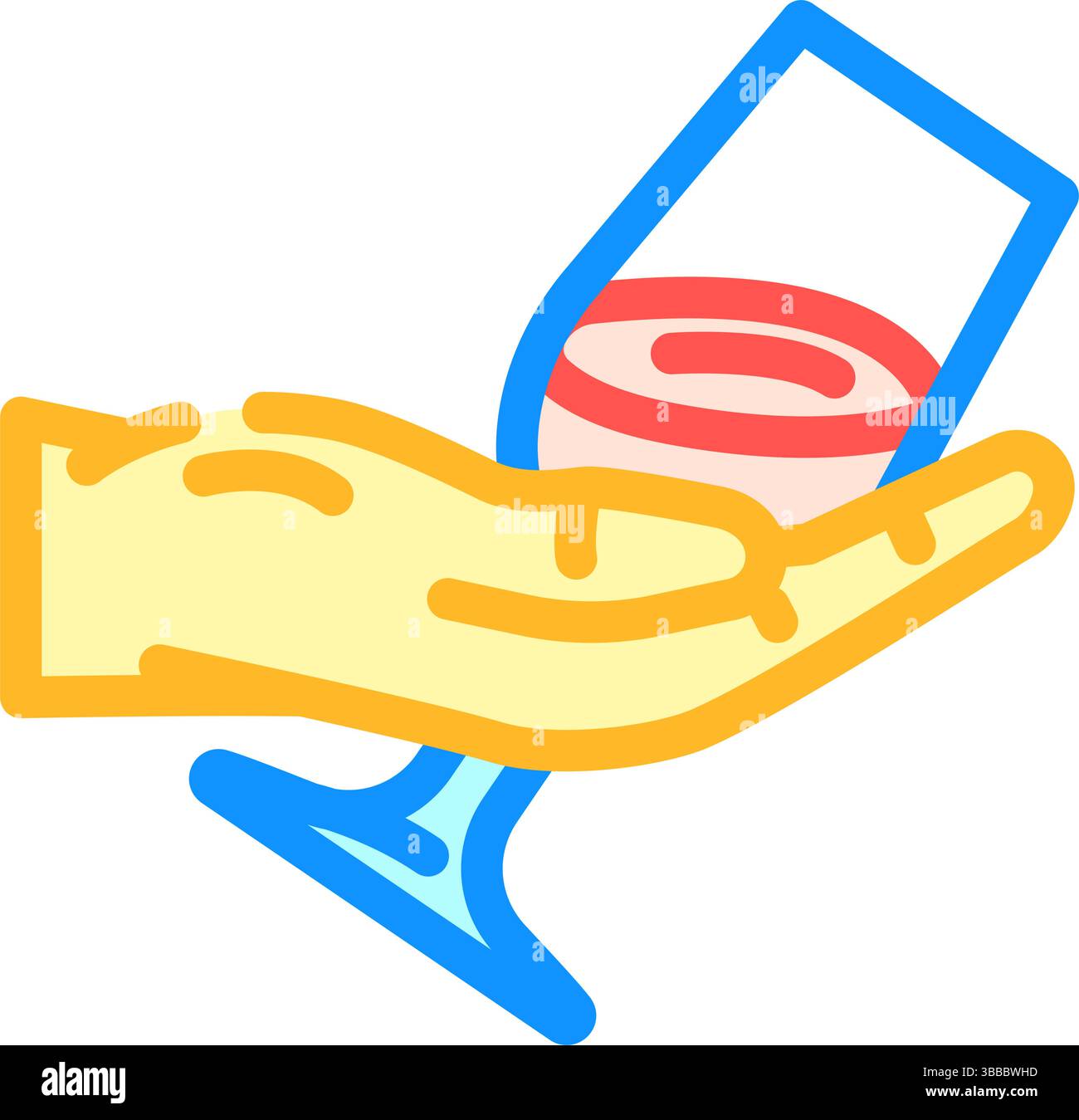 wine tasting summer spend time color icon vector illustration Stock ...