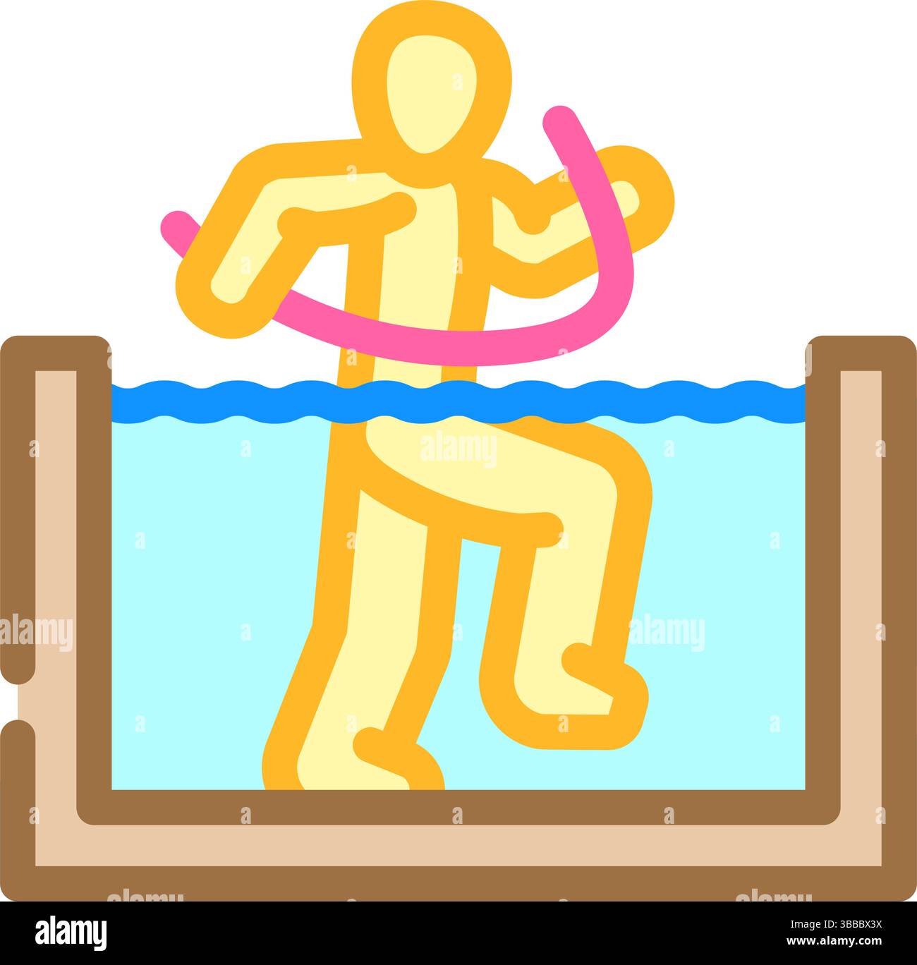 water aerobics summer spend time color icon vector illustration Stock ...