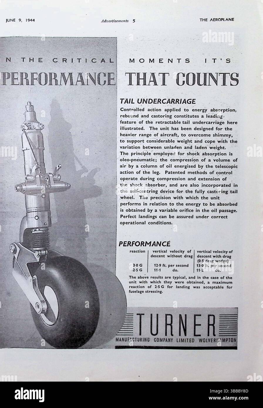 Original wartime advertisement dated June 9, 1944, from The Aeroplane ...