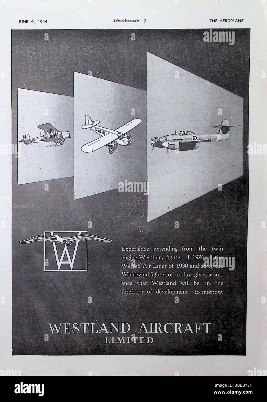 Original 1944 wartime advertisement from The Aeroplane magazine ...