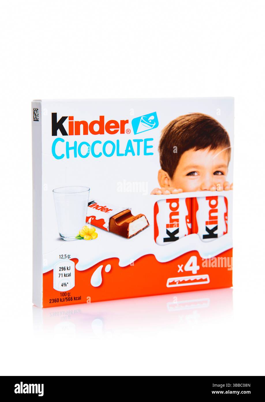 LONDON, UK - DECEMBER 23, 2024: Box of Kinder original chocolate bar ...