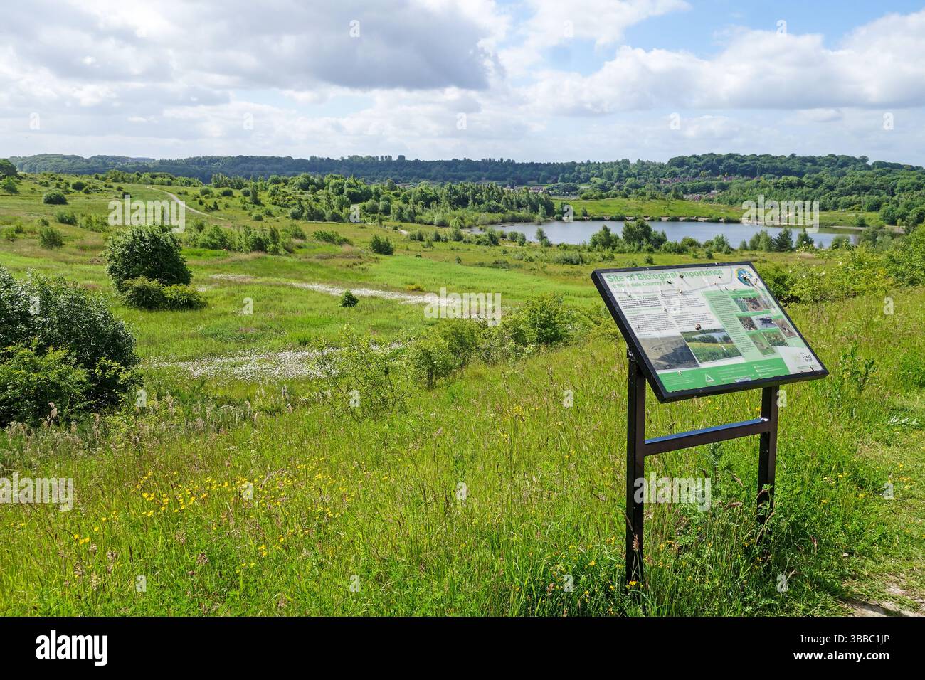 An information board at Southern Pool in The Void at Silverdale ...