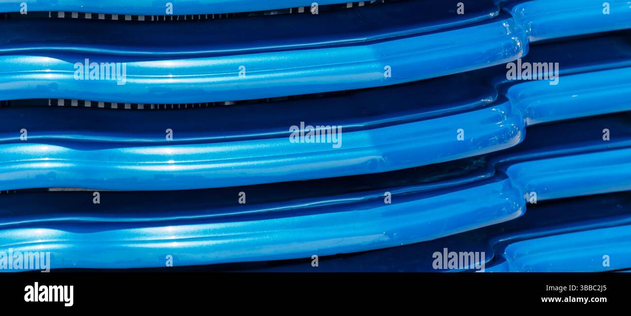 Leading horizontal pattern of a robin's egg blue classic car grill ...