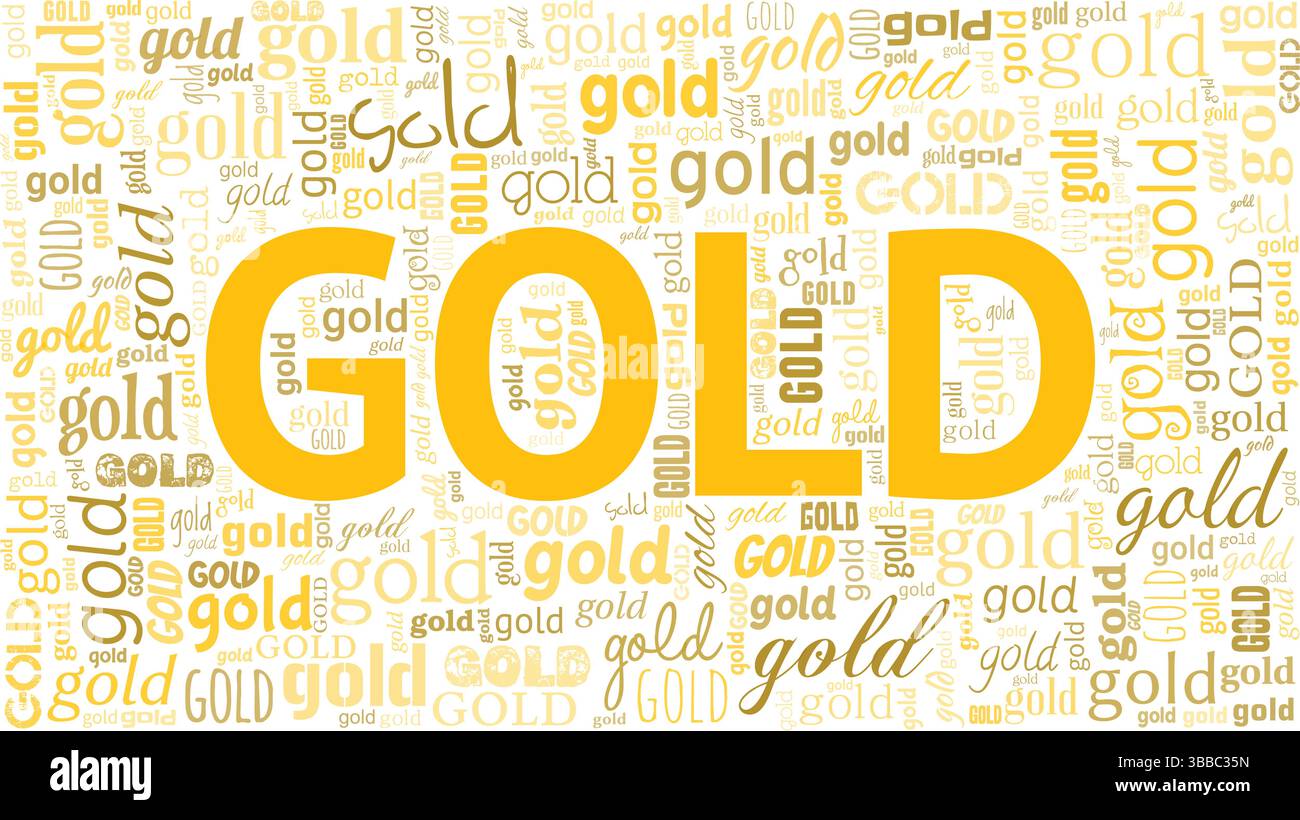 Gold word cloud isolated on a white background Stock Vector Image & Art ...