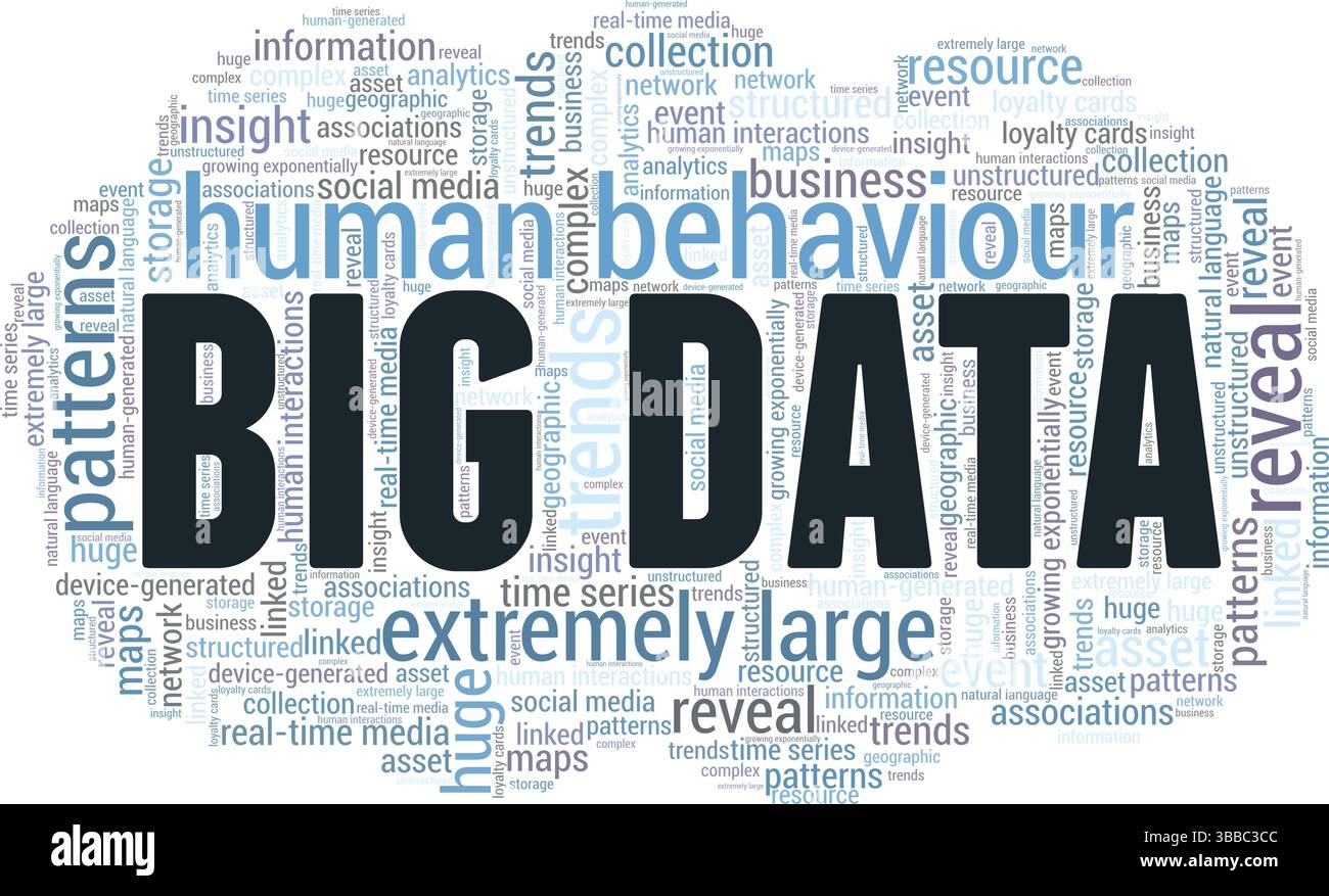 Big Data word cloud isolated on a white background Stock Vector Image ...