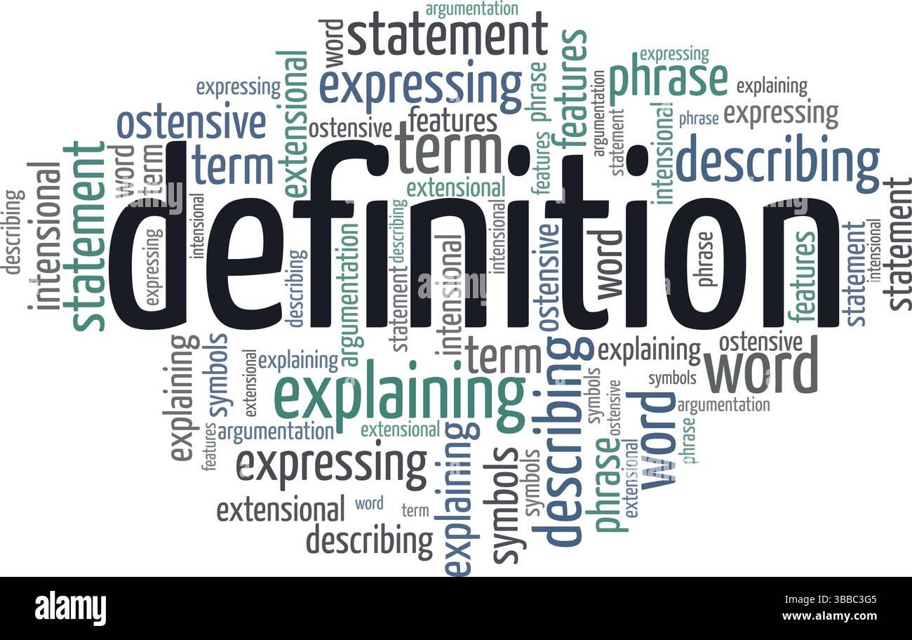 Definition word cloud conceptual design isolated on white background ...