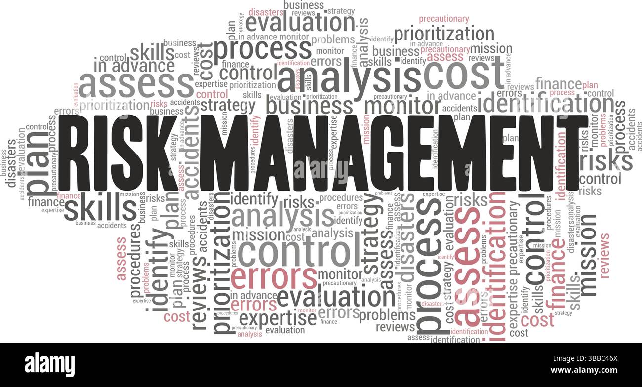 Risk Management vector illustration word cloud isolated on a white ...