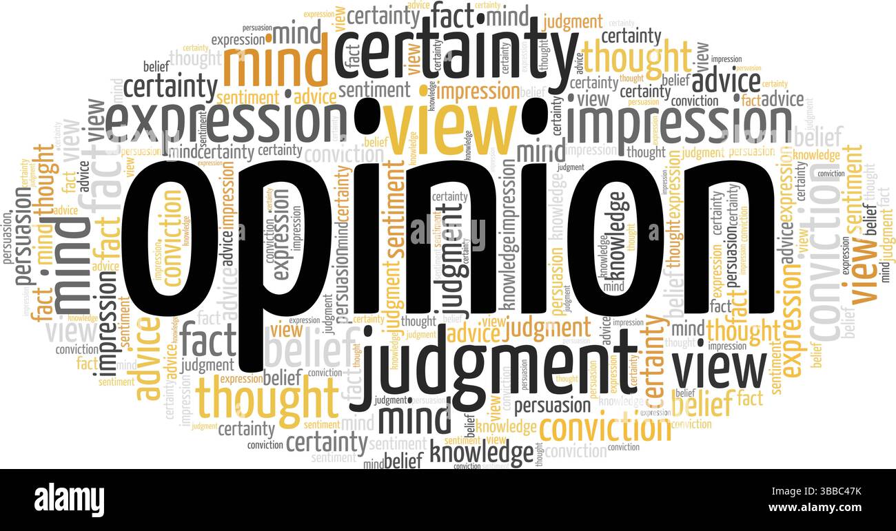 Opinion word cloud isolated on a white background Stock Vector Image ...
