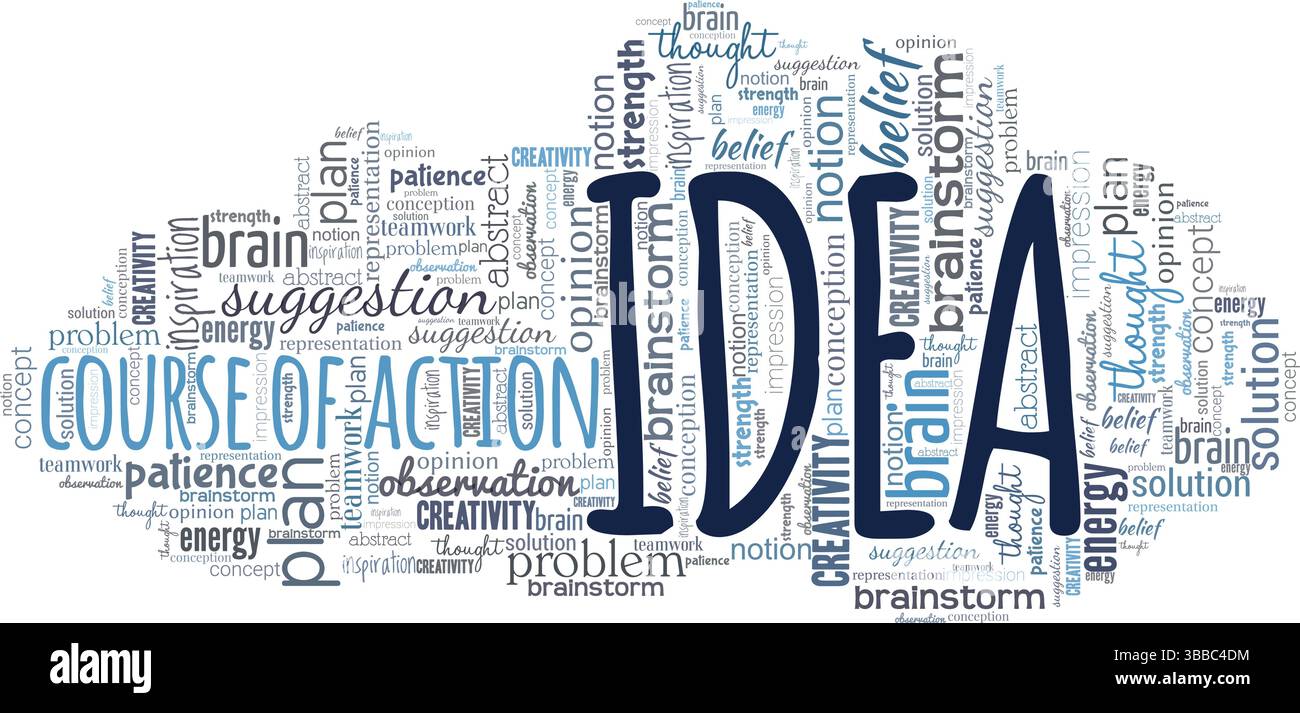 Idea vector illustration word cloud isolated on a white background ...