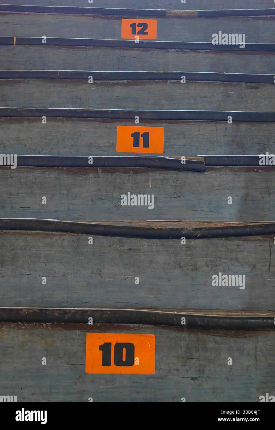 Concrete Order – Numbers Between the Rows Stock Photo - Alamy