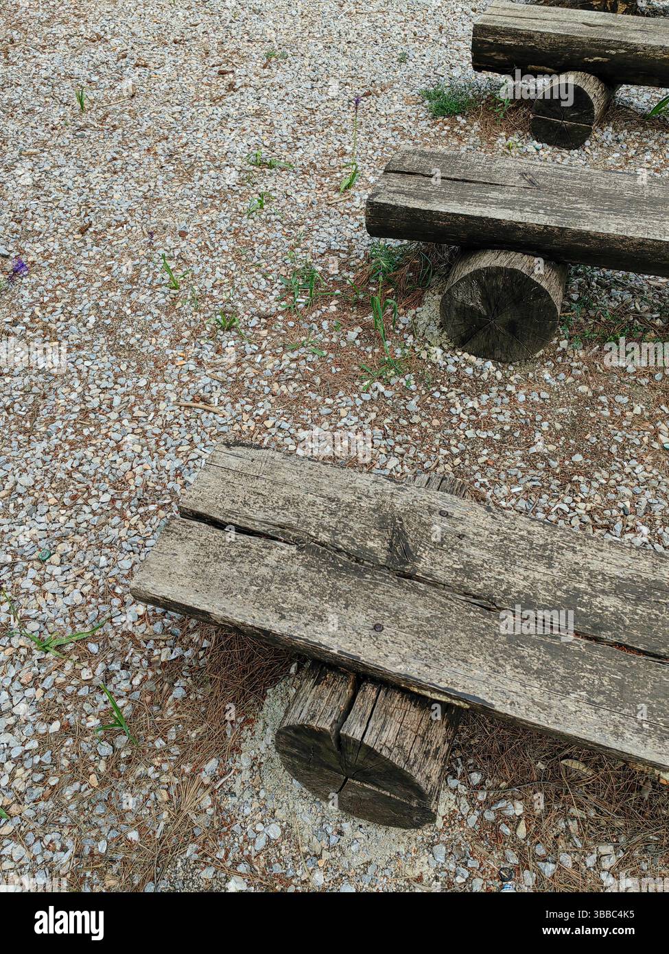 Handmade wooden park benches hi-res stock photography and images - Alamy