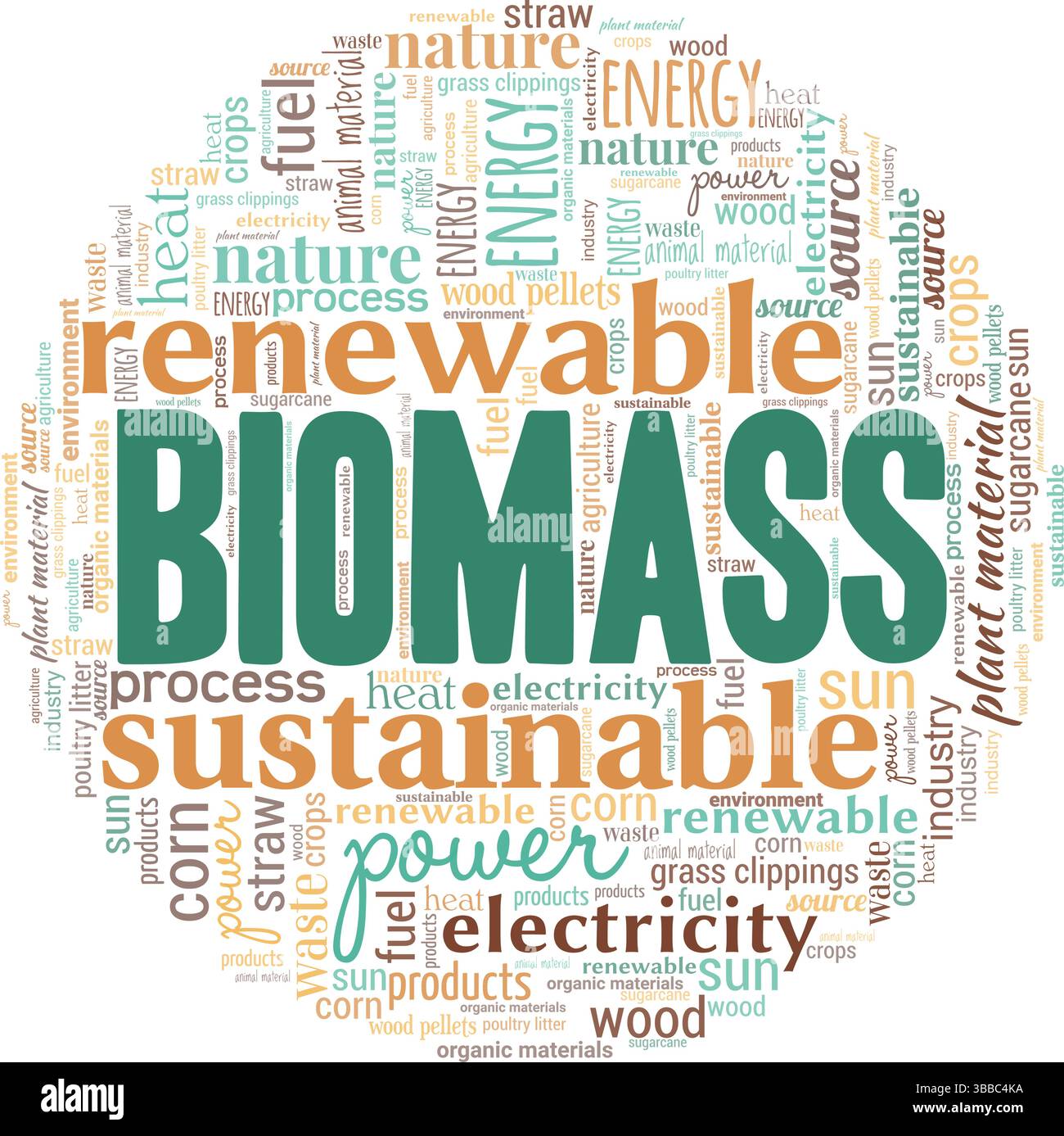 Biomass word cloud conceptual design isolated on white background Stock ...
