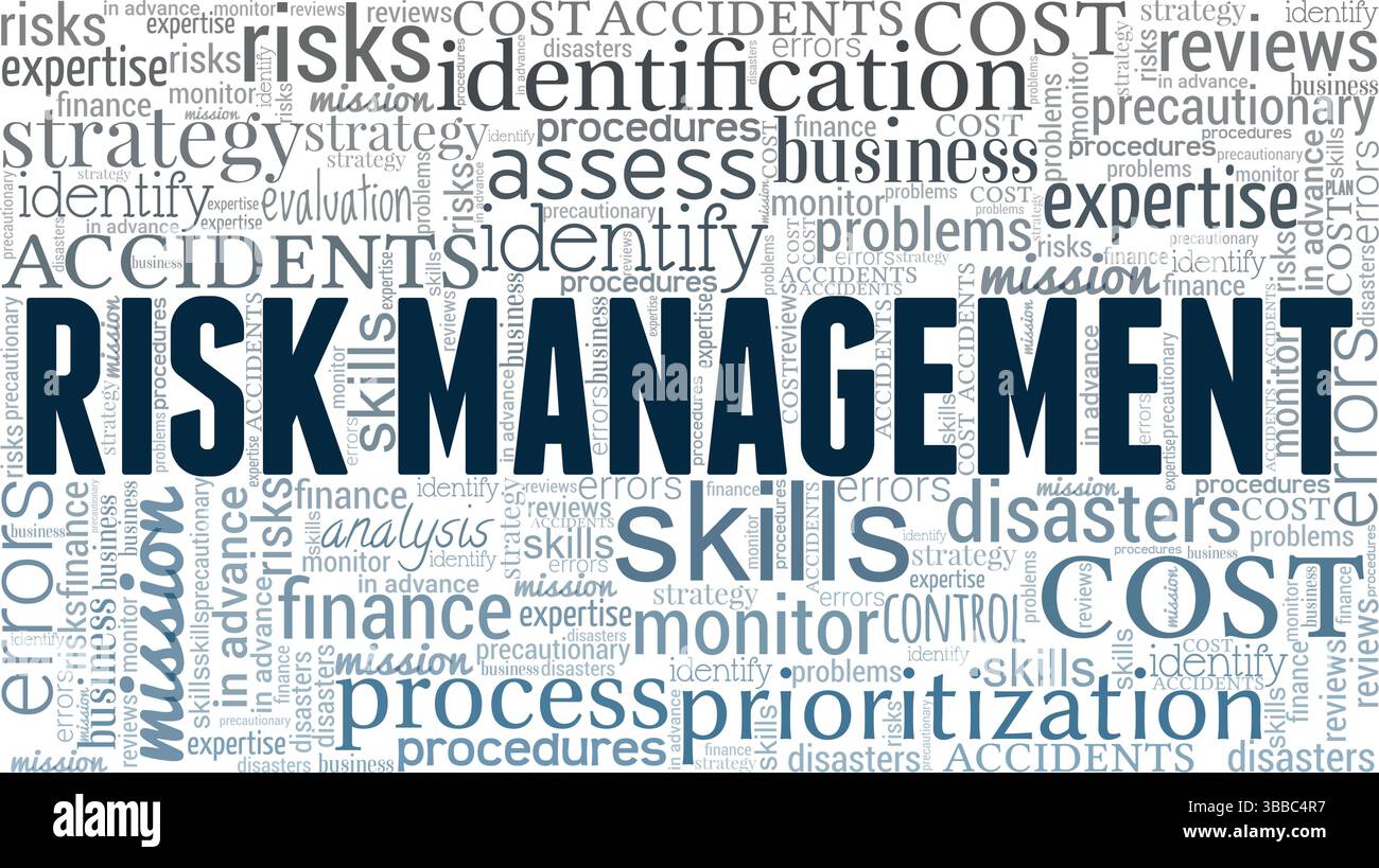Risk Management vector illustration word cloud isolated on a white ...