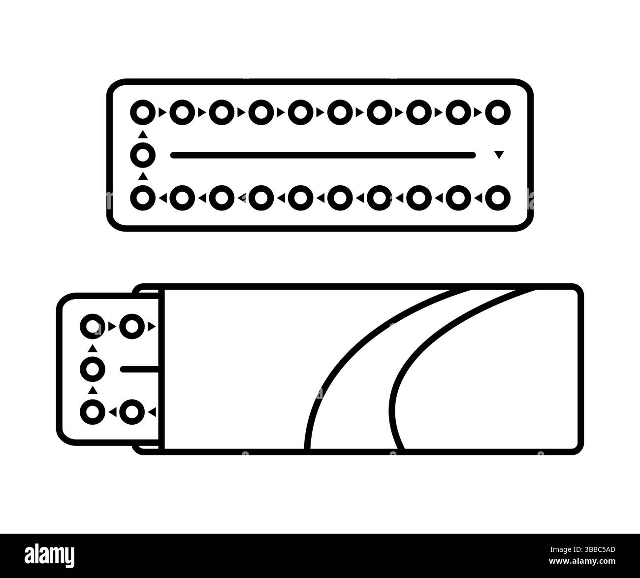 Birth control pills blister pack, contraceptives line art illustration ...
