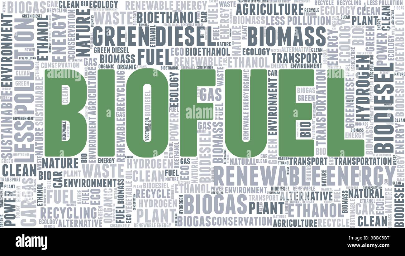 Biofuel word cloud conceptual design isolated on white background Stock ...