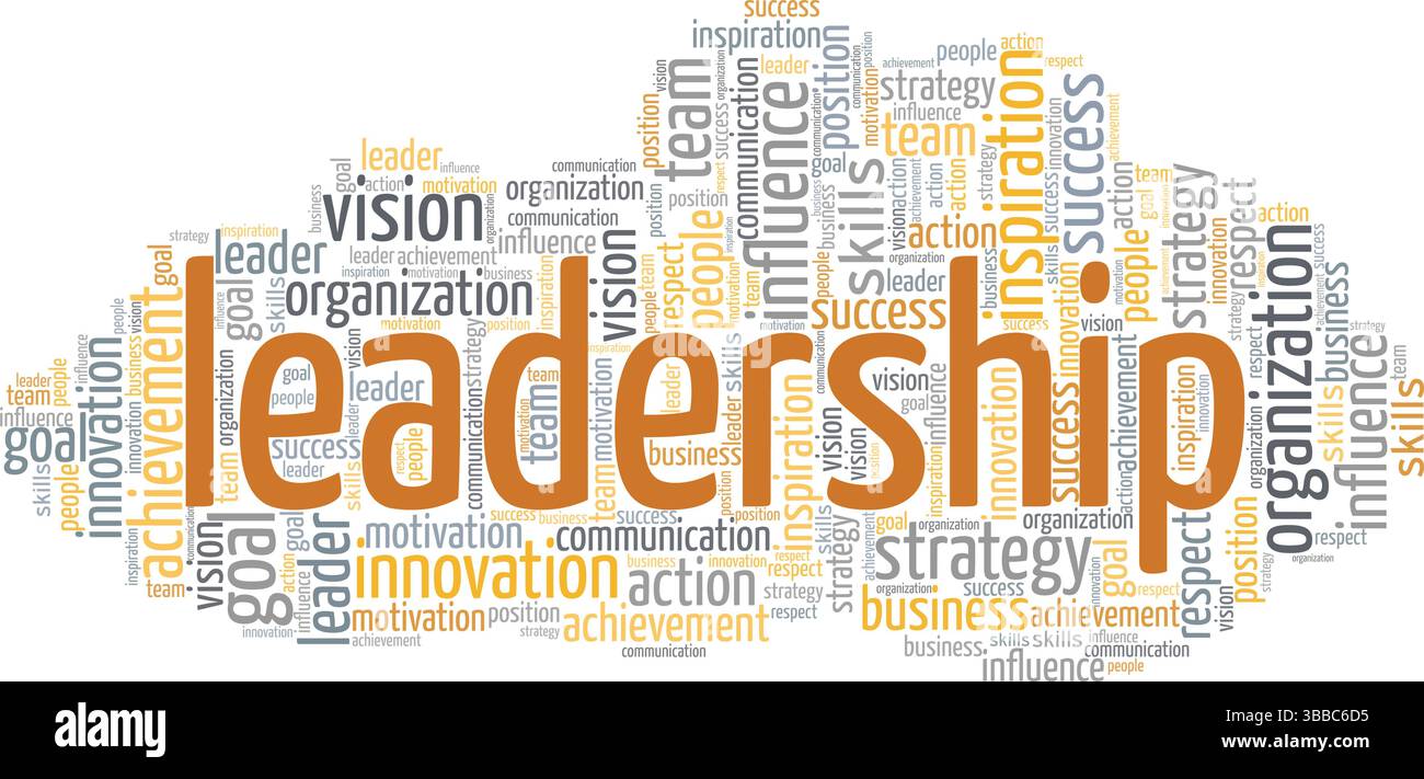 Leadership word cloud conceptual design isolated on white background ...