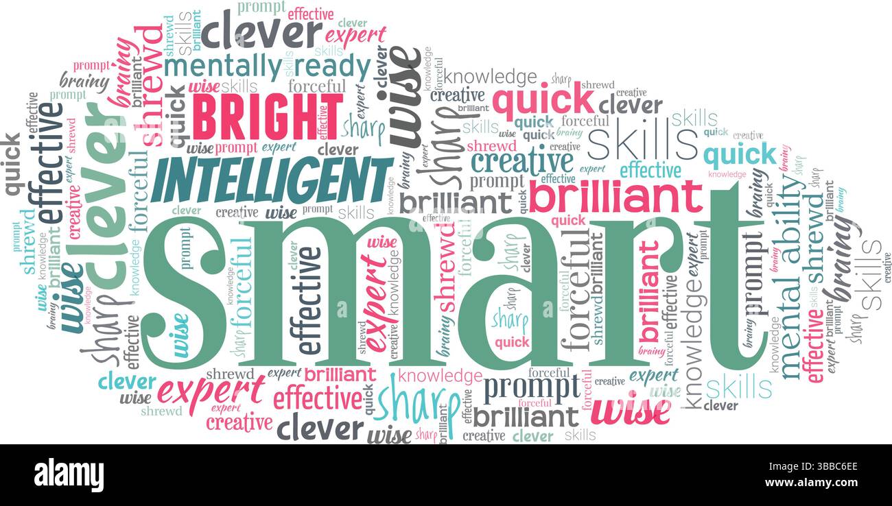 Smart vector illustration word cloud isolated on a white background ...