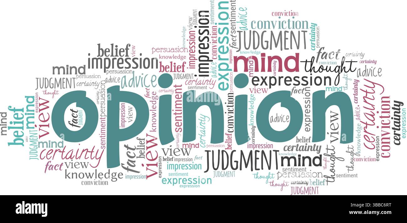 Opinion word cloud isolated on a white background Stock Vector Image ...
