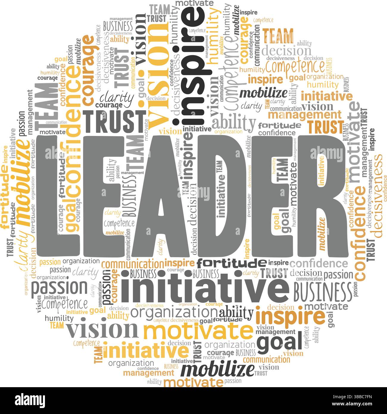 Leader word cloud conceptual design isolated on white background Stock ...