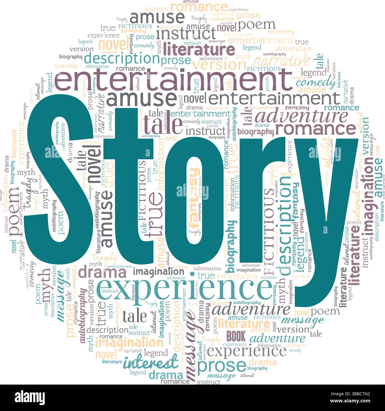 Story vector illustration word cloud isolated on a white background ...