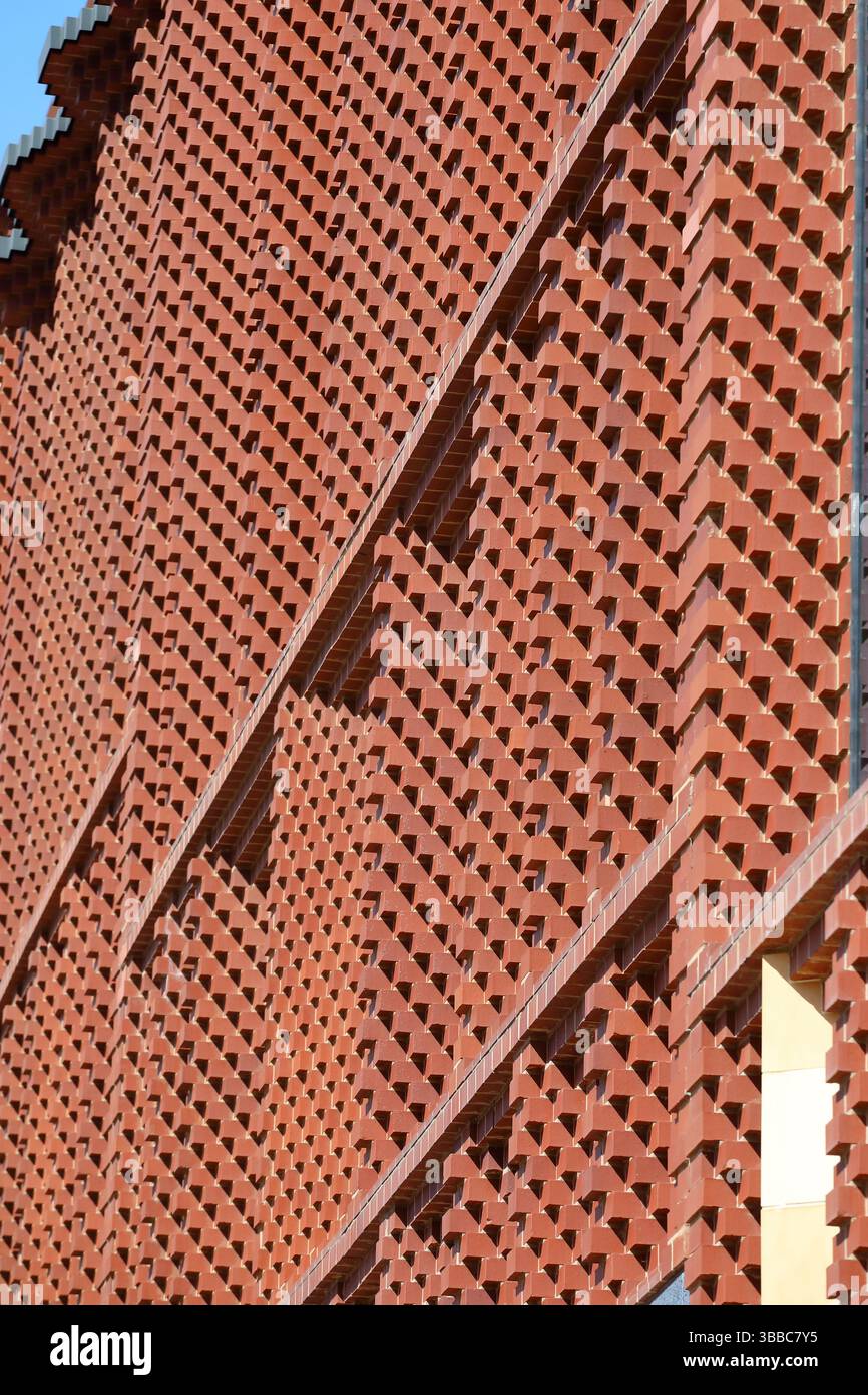 building with saw toothed brick work Stock Photo - Alamy