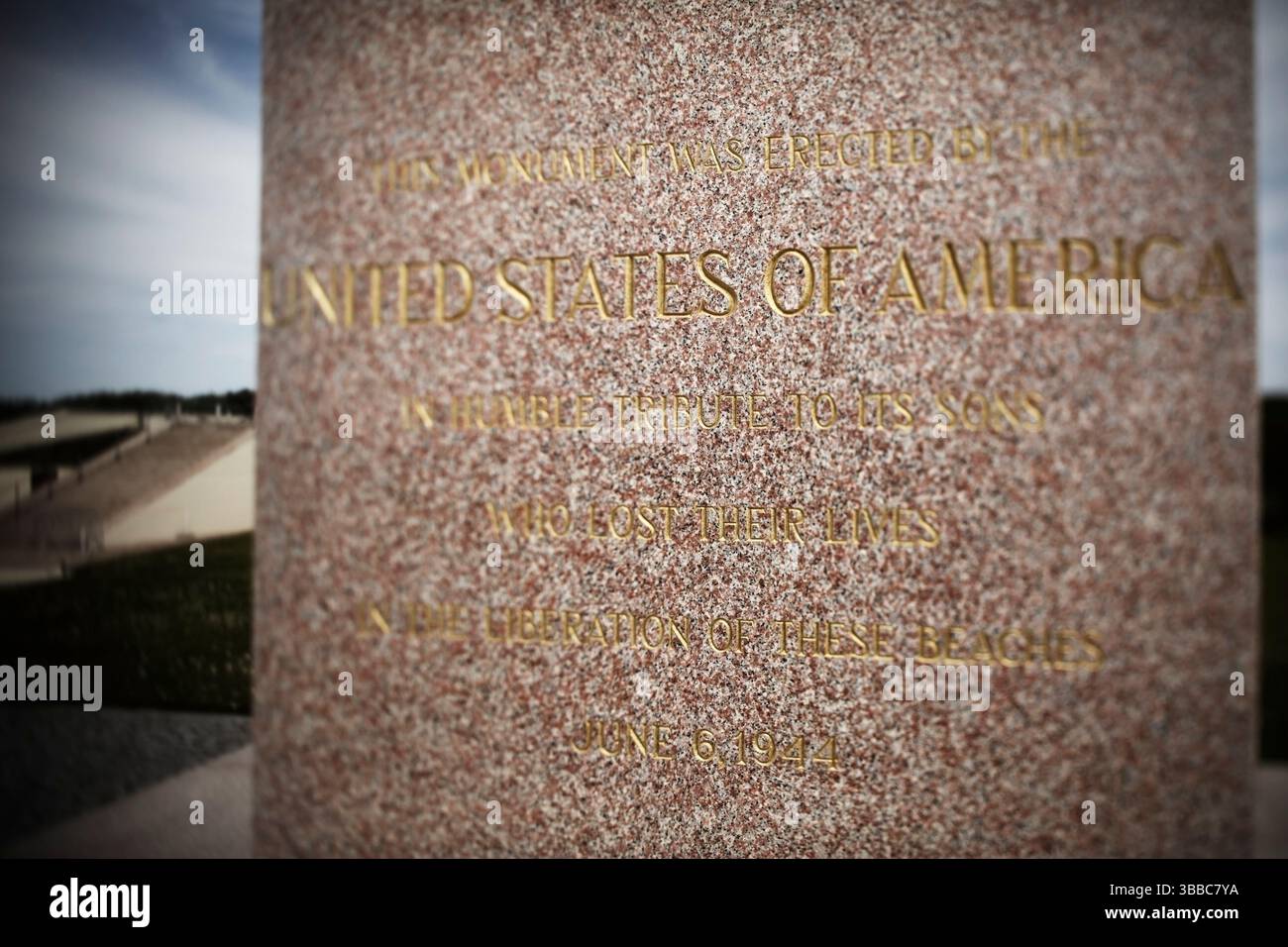Memorial to the US armed forces involved in the 2nd World War D-Day ...