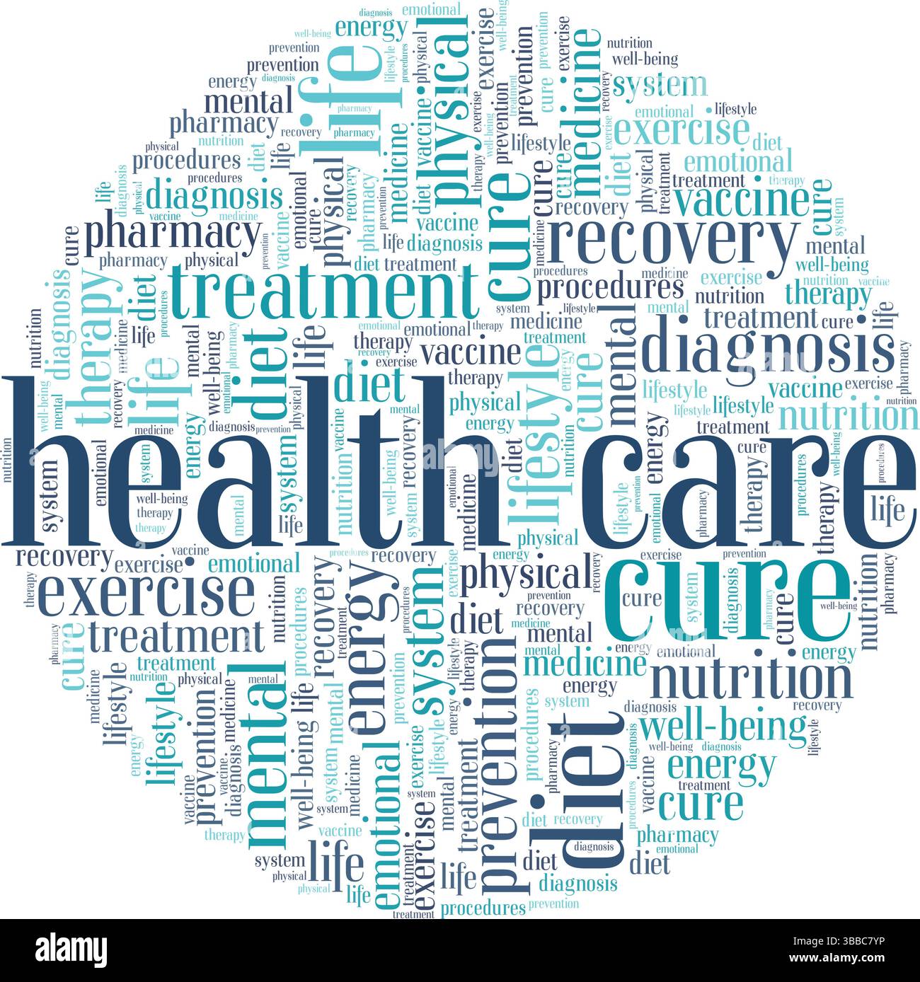 Health Care word cloud conceptual design isolated on white background ...