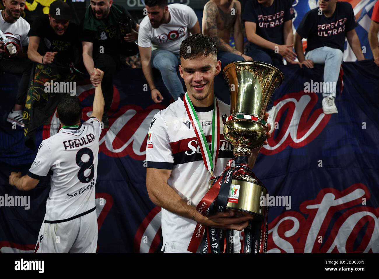 Thijs Dallinga (Bologna) ; during the Italy Cup Final match between ...