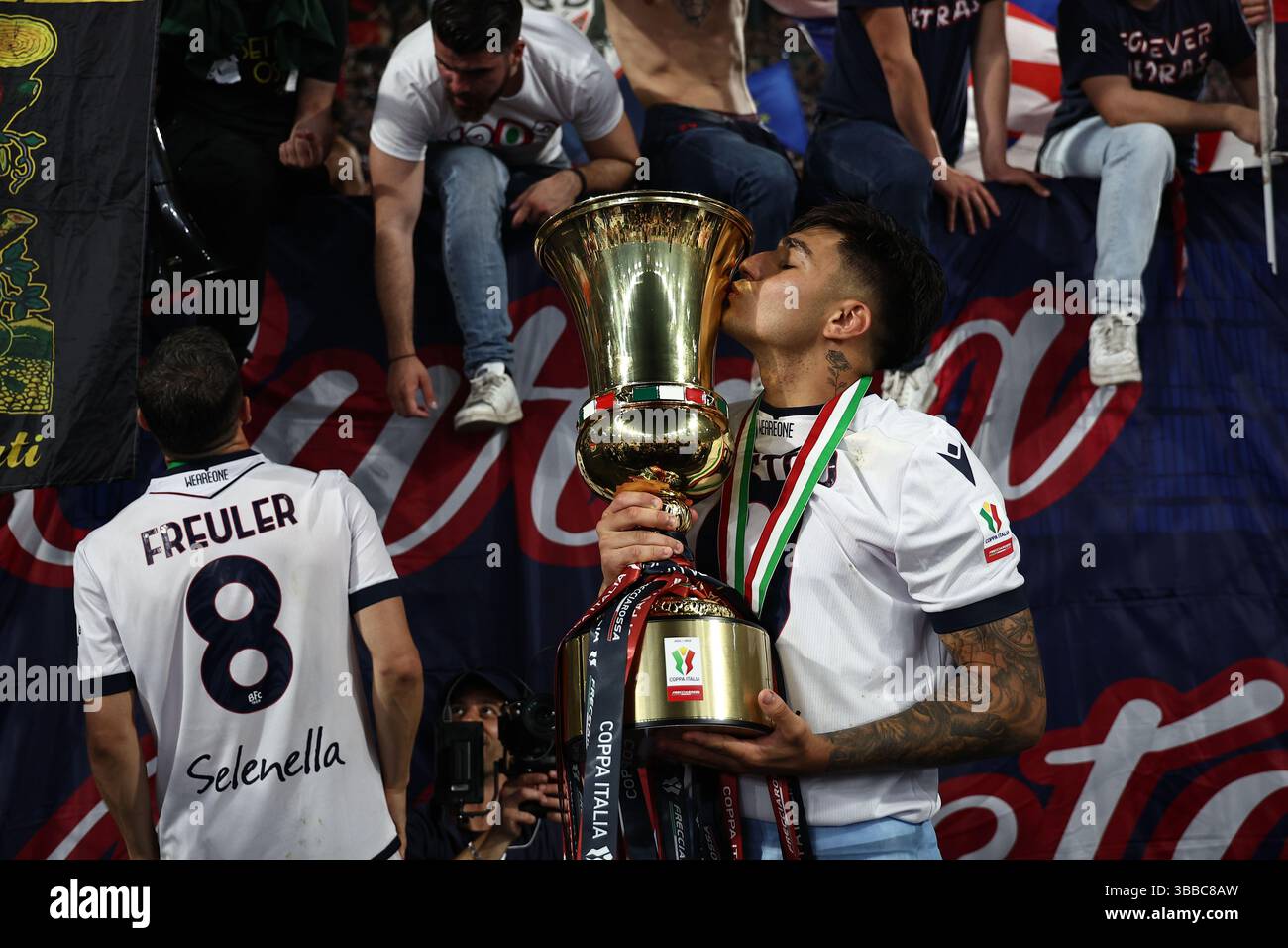 Santiago Castro (Bologna) ; during the Italy Cup Final match between Milan 0-1 Bologna at ...