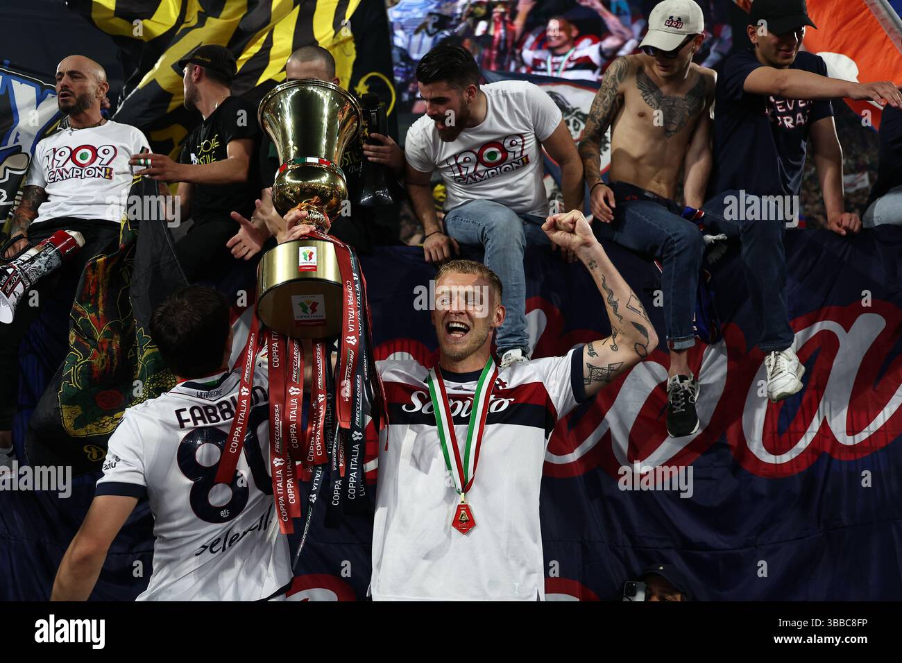 Jens Odgaard (Bologna) ; during the Italy Cup Final match between Milan ...