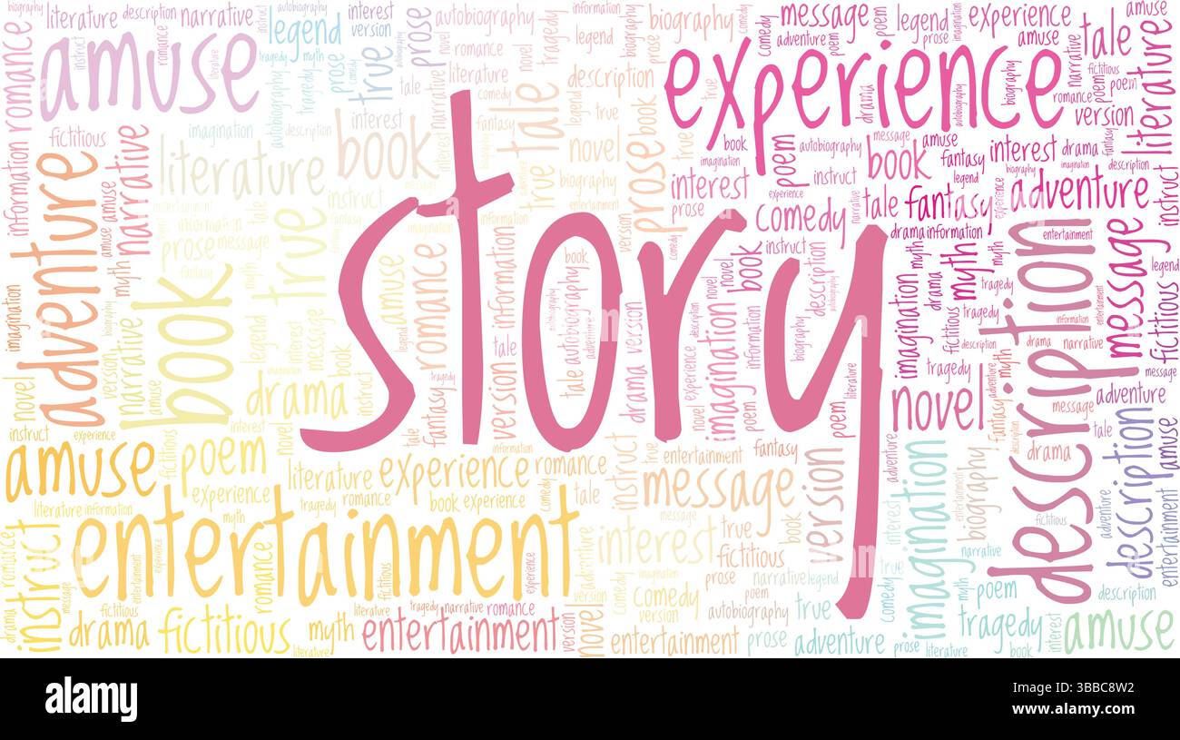 Story vector illustration word cloud isolated on a white background ...
