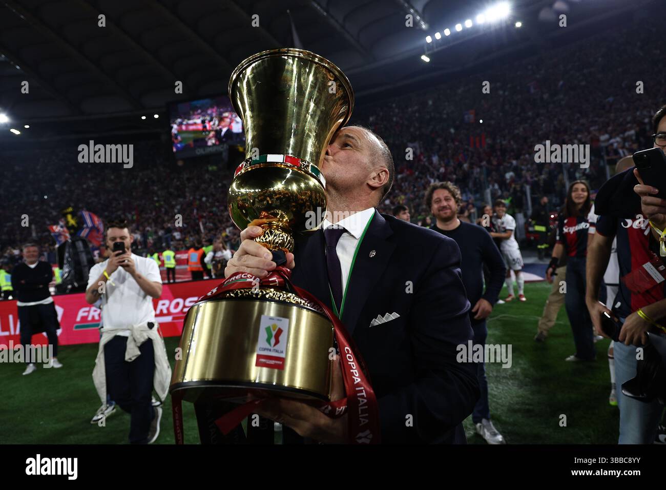Joey Saputo (Bologna) ; during the Italy Cup Final match between Milan ...