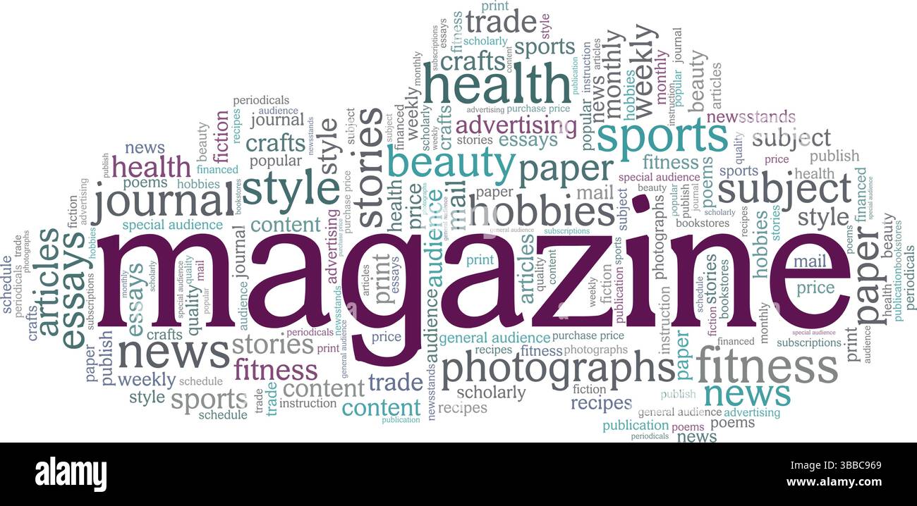 Magazine vector illustration word cloud isolated on a white background ...