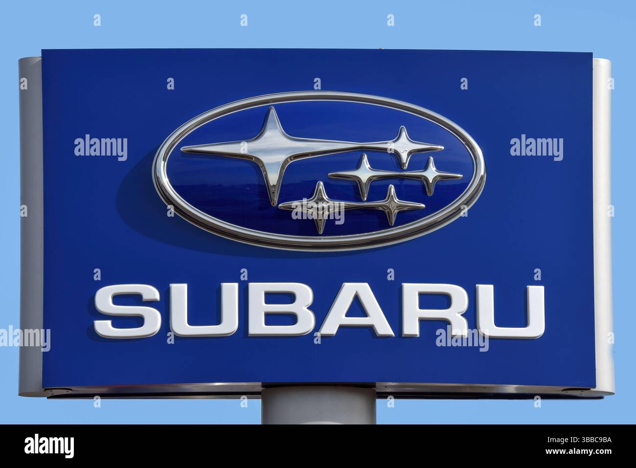Ottawa, Canada - May, 2025: Sign at Myers Barrhaven Subaru in Ottawa ...
