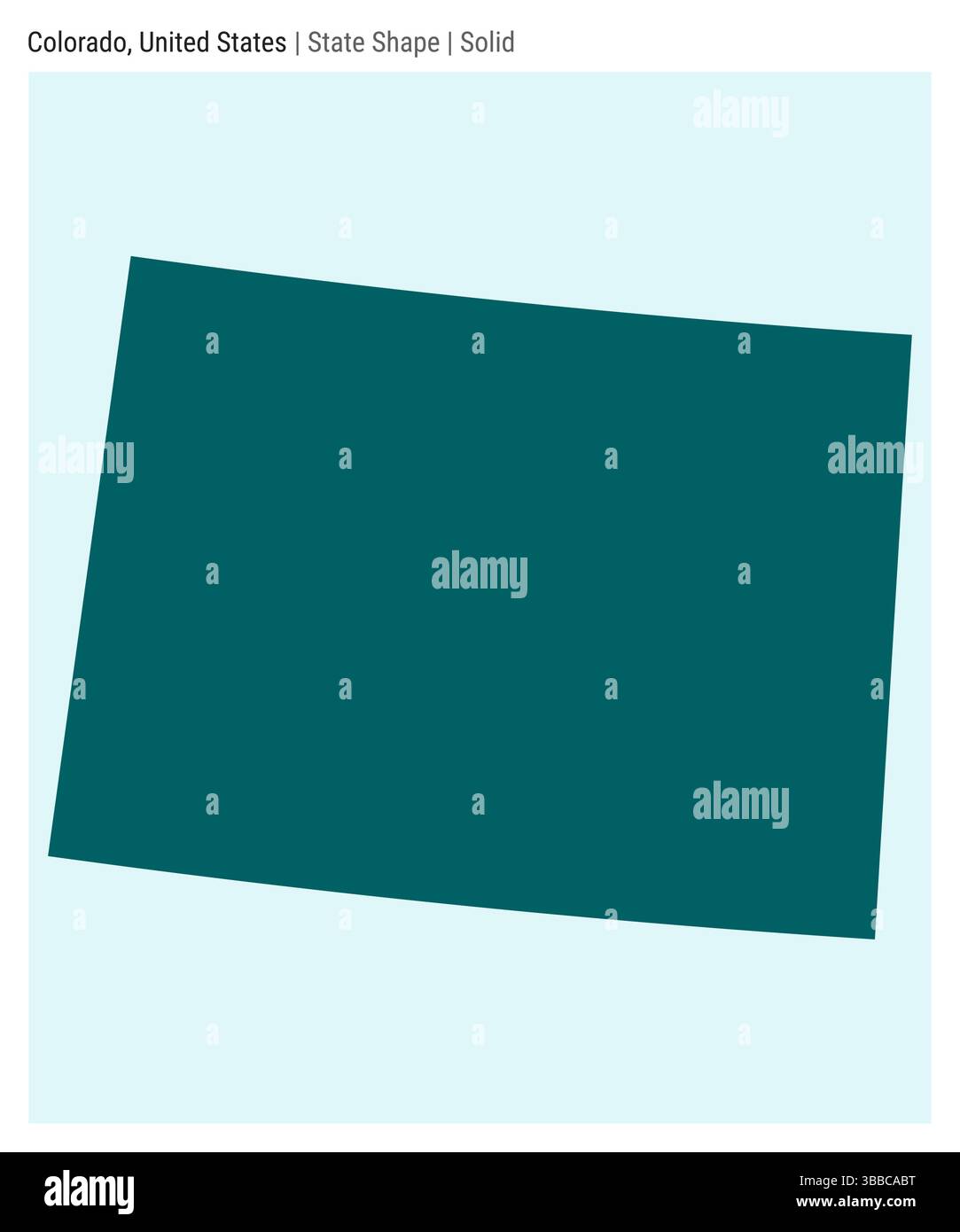 Colorado, United States. Simple vector map. State shape. Solid style ...