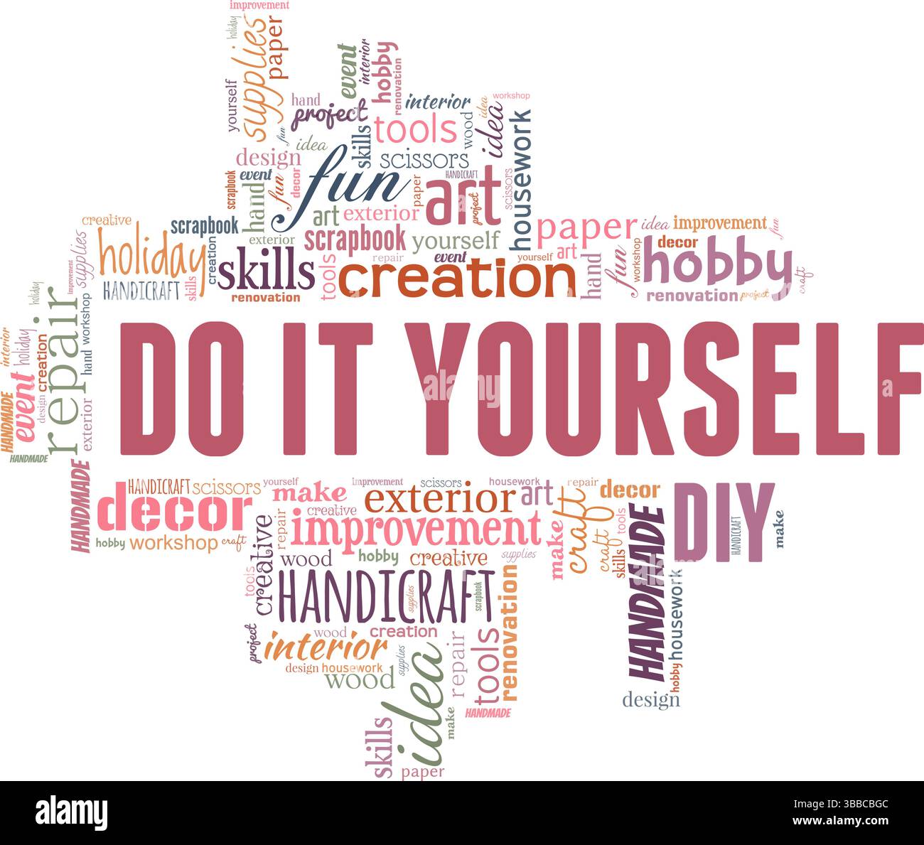 Do It Yourself - DIY word cloud isolated on a white background Stock Vector Image & Art - Alamy