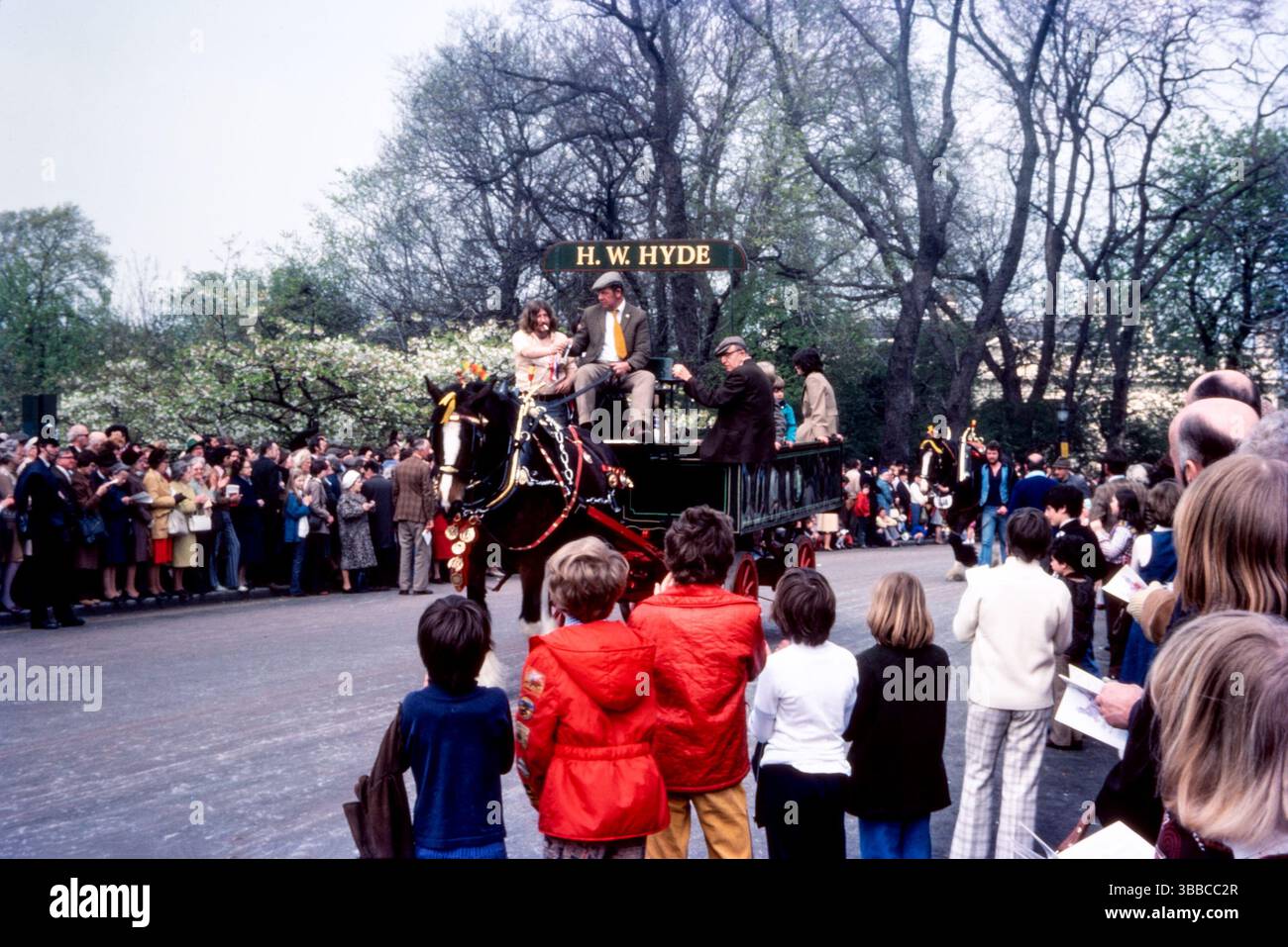 London Harness Horse Parade, Easter Monday 1976, in Regent's Park. H W ...