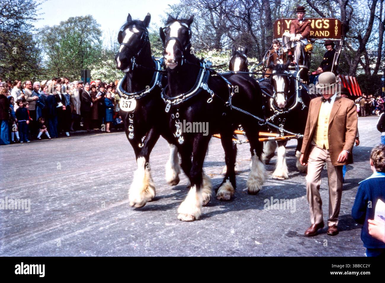 London Harness Horse Parade, Easter Monday 1976, in Regent's Park ...
