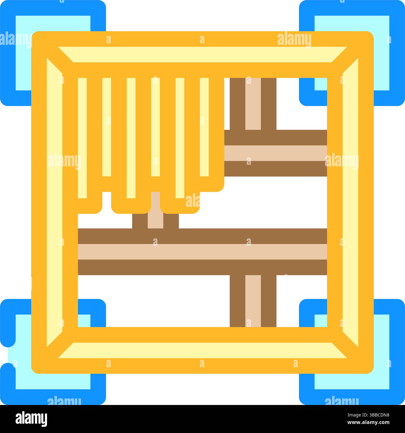 timber framing workshop wood frame color icon vector illustration Stock ...